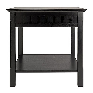 Winsome Wood Timber Occasional Table, Black, 21.97 x 21.97 x 22.05 inches
