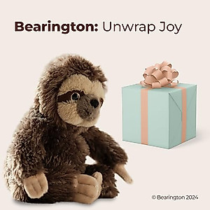 Bearington Lil' Speedy Small Plush Stuffed Animal Three Toed Sloth, 6.5 inches