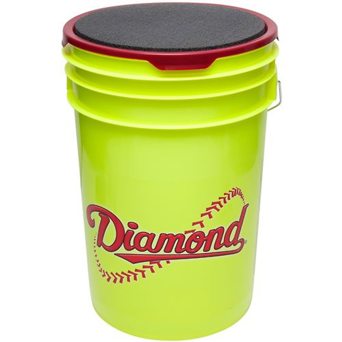 Diamond Sports Official Fastpitch 12Ysc Softballs with Bucket 18 Ball Pack W/Bucket, Yellow