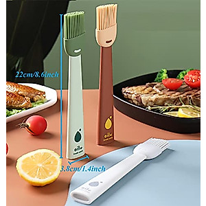 Silicone Basting Brush and Pastry Brush for Baking, Use as BBQ Grill Brush, Turkey Baster, Oil Brush for Cooking Brush - Food Brush - Sauce Brush for Kitchen - Silicone Brush Cooking (Green)