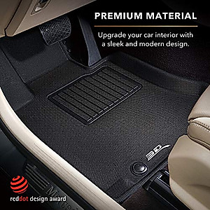 3D MAXpider - L1VV01601509 All-Weather Floor Mats for Volvo S60 2011-2018 / V60 2015-2018 Custom Fit Car Floor Liners, Kagu Series (1st & 2nd Row, Black)