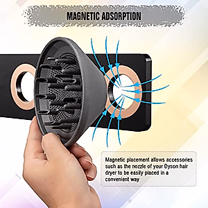 HeyMoonTong Storage Holder for Dyson Hair Dryer,2023 Upgraded Acrylic Wall Mount Bracket Stand Storage Rack Organizer for Dyson Supersonic Hair Blow Dryer,Space Organizer for Bathroom/Bedroom/Washroom