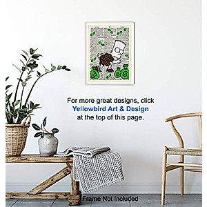 Graffiti Wall Art of Louis Vuitton - Bart Simpson Poster - Banksy Wall Art Set - LV Wall Decor - Money Decorations Wall Decor - Urban Wall Decor - Funny Street Art Mural for Alec Monopoly Fans