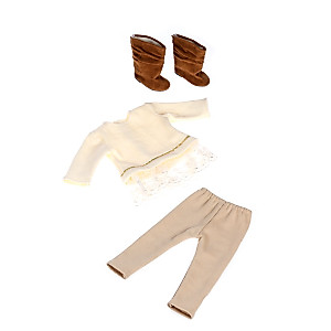 - Romantic Melody - 3 Piece Outfit - Tunic, Leggings and Boots - Clothes Fits 18 Inch Doll (Doll Not Included)
