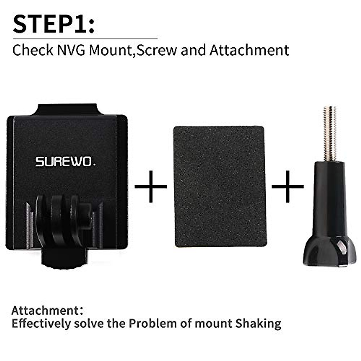 Aluminum NVG Helmet Mount Compatible with GoPro Hero 11 Black, Hero 10/9/8/7/(2018)/6/5 Black, Insta360, AKASO, DJI Osmo Action 3 and Most Action Cameras