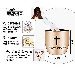 Small Keepsake Urns for Human Ashes Mini Cremation Urns for Ashes Stainless Steel Memorial Ashes Holder-in Loving Memory