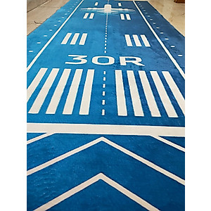 Generic Runway Rug,Track Rug,Aircraft Rug,Aviation Carpet,Airport Rug,Plane Rug,Runway Area Rug,Floor Area Rug,Racing Track Rug,Road Pattern Rugs RM1205.0 60x100Cm//23x39 inch