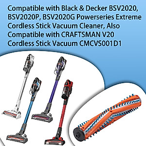 Aolleteau 1 Pack Brush Roller Compatible with Black + Decker BSV2020, BSV2020P, BSV2020G Powerseries Extreme Cordless Stick Vacuum