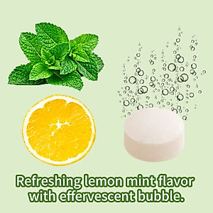 Innoble One Chew Toothpaste Tablets with Fluoride - Natural Effervescent Lemon Mint Flavor - Eco-Friendly Packaging, SLS Free, Plastic Free, Vegan (60 Tablets)