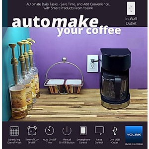 Smart Wall Plug, YoLink 1/4 Mile World's Longest Range Smart in-Wall Outlet 15A Compatible with Alexa Google Assistant IFTTT, App Remote Timer Schedules Scene Automation Control, YoLink Hub Required