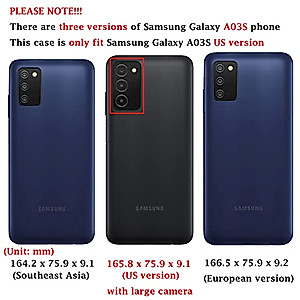 M MAIKEZI for Samsung A03S case, Galaxy A03S case with HD Screen Protector, Fashion Shock-Absorption Flexible TPU Bumper Soft Rubber Protective Case Cove for Samsung Galaxy A03S (Black Brushed TPU)