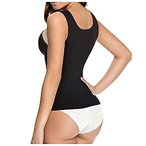 Gotoly Waist Trainer Vest Weight Loss Body Shaper Sport Shirt Workout Tank Top for Women (Black, Large)