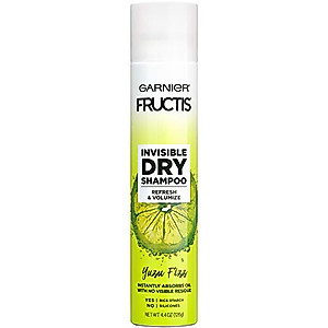 Garnier Fructis Invisible Dry Shampoo, Yuzu Fizz, No Visible Residue, , 4.4 oz. (Pack of 2)