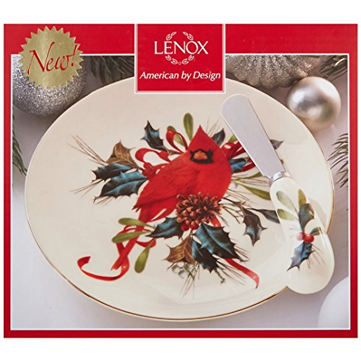 Lenox 863974 Winter Greetings Cheese Plate And Knife Set