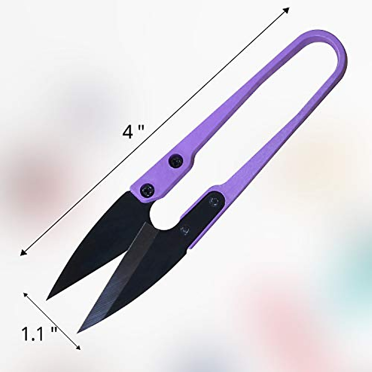 Anley 4" Sewing Scissors Set - Carbon Steel Trimming Nipper Yarn Lightweight Thread Cutter - Portable Mini Embroidery Clipper Stitching Snip for DIY, Household Supplies (12Pcs, Multicolor)