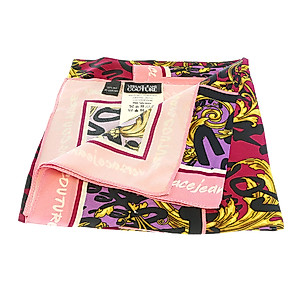 VERSACE JEANS COUTURE Foulard Donna Multicolor Foulard con logo lettering all-over e fantasia baroque UNI