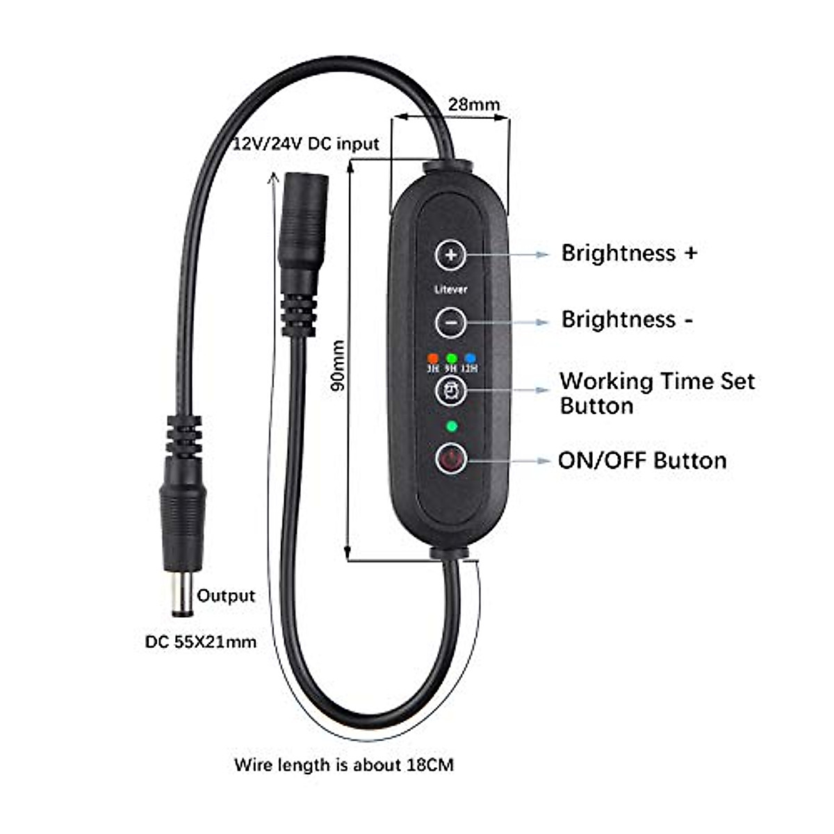 Litever Grow LED Light Strip Kits for Plants, 45W, Full Spectrum White Grow Lights, Easy Installation. Good for Indoor Plant Grow Shelf, Greenhouse, Grow Cabinets