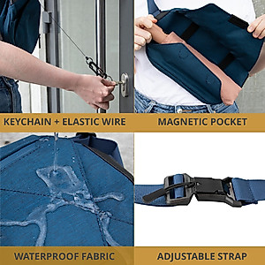 Hunterson Sling Bag for men and women, trendy crossbody bag to travel or as festival bag, multifunctional and spacious, water resistant bag, yellow