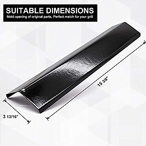 Metal Club Grill Heat Plates for Brinkmann Brinkman 810-3660-S 810-2512-S 810-2511-S Grills, 5-Pack Porcelain Steel Grill Heat Shields Heat Tents Replacement