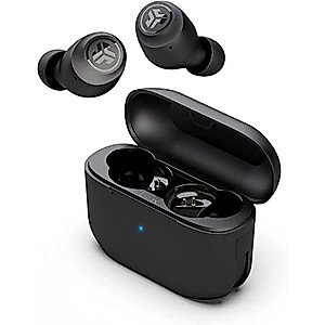 JLab Go Air Pop True Wireless Bluetooth Earbuds + Charging Case, Graphite, Dual Connect, IPX4 Sweat Resistance, Bluetooth 5.1 Connection, 3 EQ Sound Settings Signature, Balanced, Bass Boost