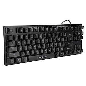 Gaming Keyboard, 87?Key USB Wired RGB Backlight Mechanical Gaming Keyboard for Desktop and Laptop Computers, with Ergonomic Floating Low-Key Cap