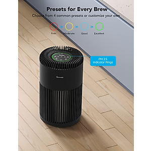 Govee Air Purifiers for Home Large Room Up to 1524 Sq.Ft, WiFi Smart Air Purifier with PM2.5 Monitor for Wildfire, H13 True HEPA Air Purifier for 99.97% Smoke, Pet Hair, Odors, 24dB Large Air Purifier