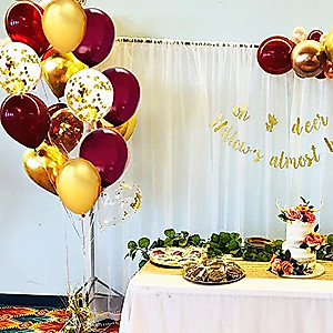Graduation Party Decorations 2023 Maroon Grad/Maroon Gold Balloon Garland Burgundy Gold Balloons 45pcs/Fall Birthday Party Decorations Women Burgundy Gold/Burgundy Gold Wedding/Fall Bridal Shower