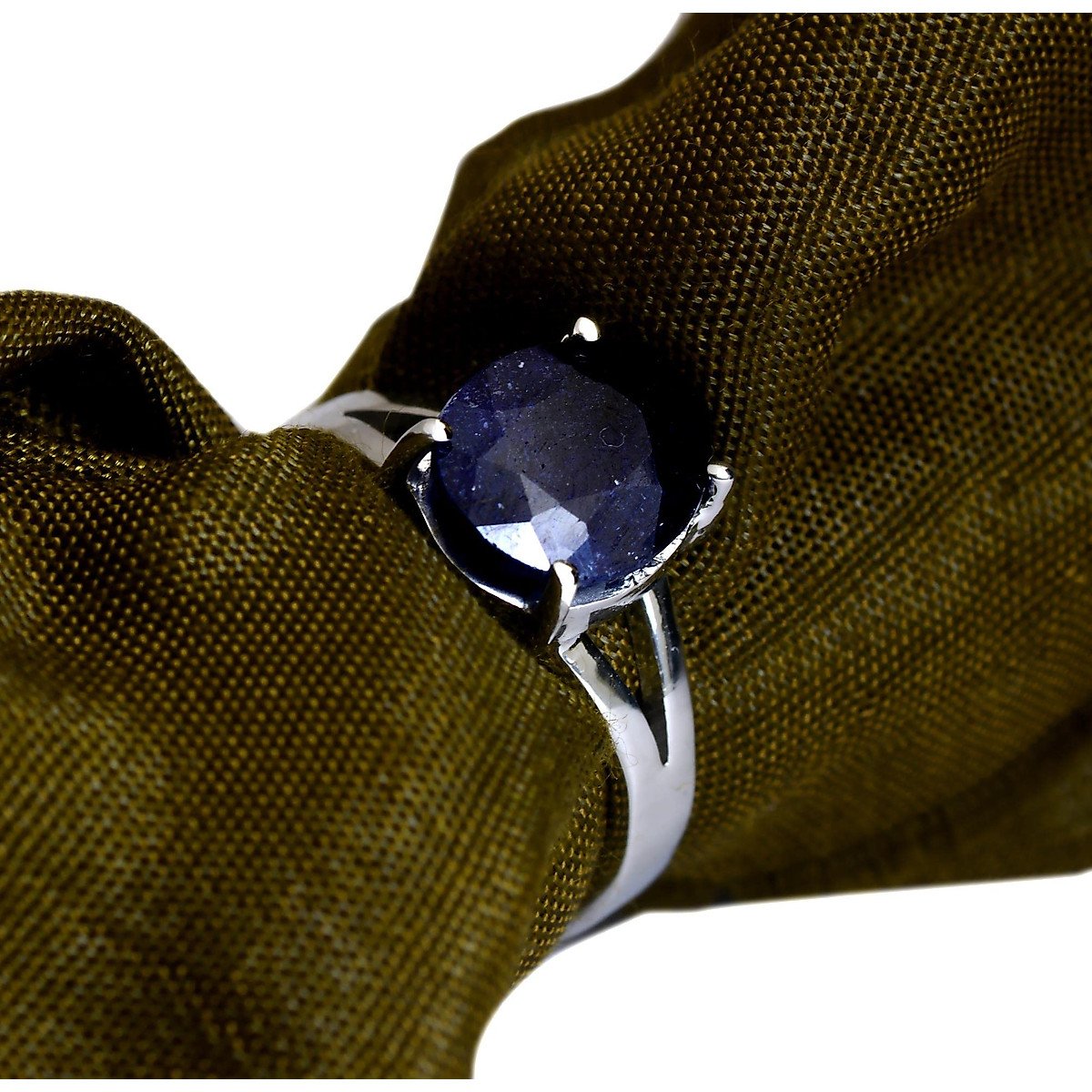 5.10 Carat Natural Blue Sapphire Gemstone 925 Sterling Silver Handmade Engagement Wedding Ring Gemstone bezel Set Handmade Rings Mother's Day Gift