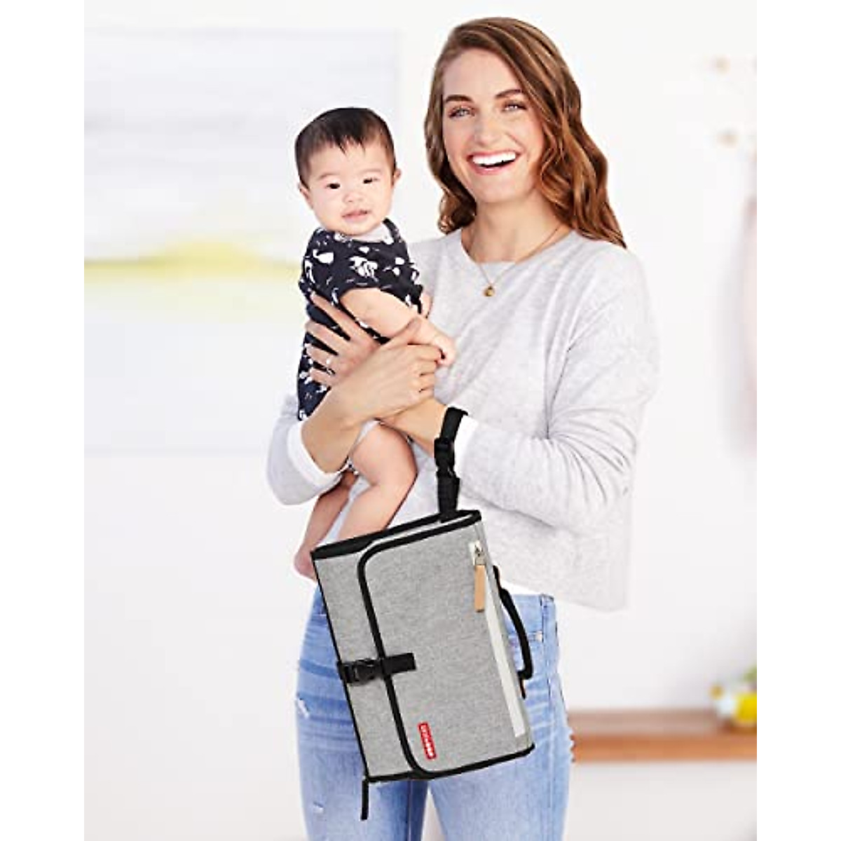 Skip Hop Portable Baby Changing Pad, Pronto, Grey Melange