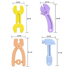 Zdolmy Teething Toys for Babies 0-6 Months 6-12 Months, Baby Teething Toys Set, BPA-Free Silicone, Soft Textures, Molar Teether, Easy to Hold, Easy to Clean and Freeze - 4 Packs