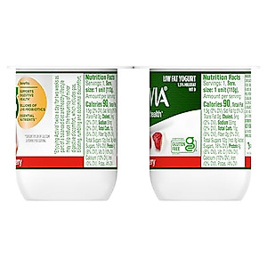 ACTIVIA Probiotic Low fat Yogurt, Strawberry, Non-GMO Project Verified, Multi Pack, 4 Oz, 4 Count
