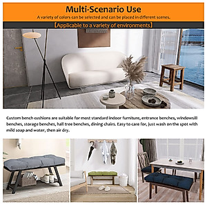 RULAER Indoor/Outdoor 42 Inch Bench Cushion Non-Slip Tufted Patio Furniture Cushions Thickened Soft Kitchen Bench Pads(42x16x4, Brown)