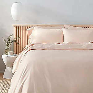 Amazon Aware 100% Organic Cotton 300 Thread Count Duvet Cover Set - Blush, King