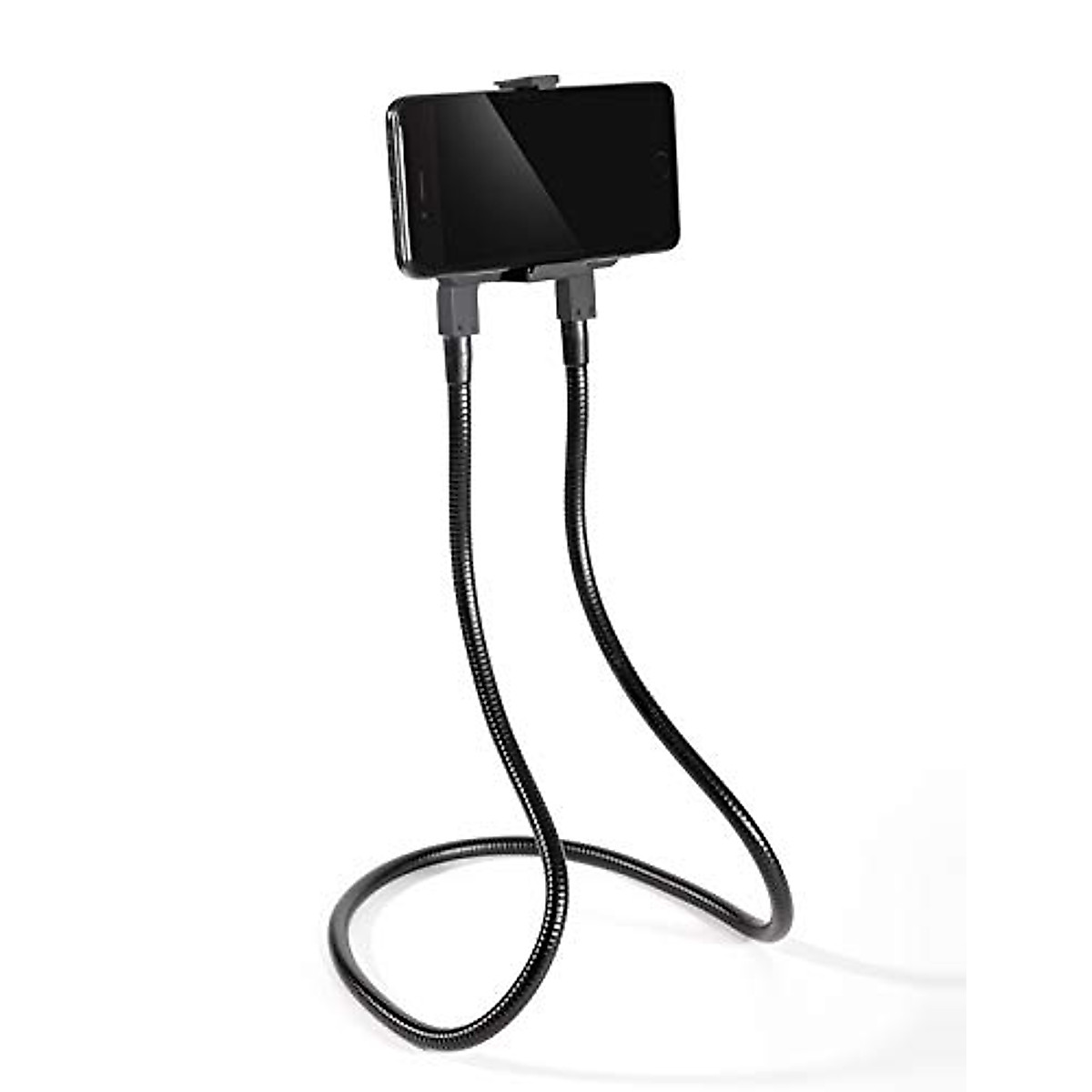 Jinbury Cell Phone Holder,Lazy Bracket,Hanging on Neck Cell Phone Stand,DIY Free Flexible Mount Stand with Multiple Function,Black