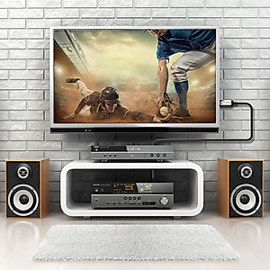 Monster Essentials Directional Fiber Optic HDMI 2.1-48 Gbps Active Optical Cable Featuring Aluminum Extrusion Connector - Supports 8K @ 60HZ, 4K @ 120HZ, Premium Certified, V-Grip, 50ft