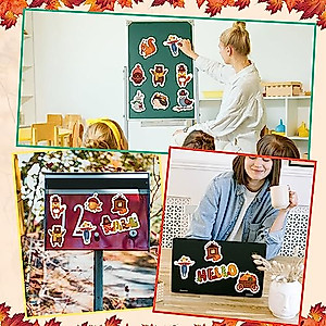 20pcs Fall Magnetic Decorations, Owls Pumpkin Fridge Magnets Autumn Theme Refrigerator Decals Happy Fall Magnets Fridge Decorations for Thanksgiving Decorations