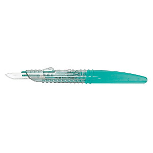 Medline Disposable Scalpels, Stainless Steel Blade, Sterile, No. 15, Box of 10 Each