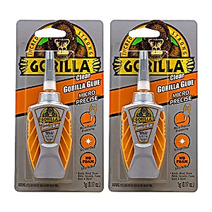Gorilla Glue Clear Micro Precise, 5 Gram, Clear (Pack of 2)