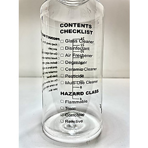 3 Pack Empty Spray Bottles, Spray Bottles for Cleaning Solutions, All - Purpose with Clear Finish, Pressurized Sprayer, Adjustable Nozzle, Printed Measurements and Checkbox (32 Ounce)