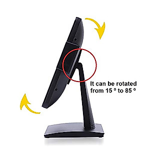 DeYoWo 15 Inch 4:3 Ratio 10 Point Projective Capacitive Touch Screen Monitor, Touch POS Monitor with MSR, Stable Base No Shaking, USB Free Driver