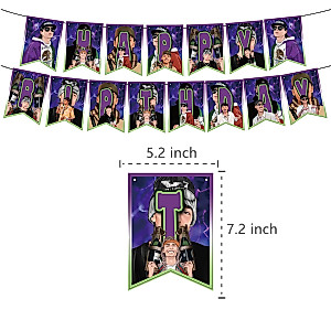 Birthday Party Supplies For peso pluma, Party Decorations Included Birthday banner, Cake Topper, Cupcake Topper, Balloon.