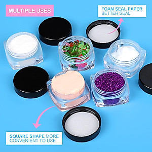 Teenitor 10pcs Small Cosmetic Containers 5Gram Makeup Containers with Lids Small Travel Containers with Lids Sample Containers for Cosmetic 5ML Essential Oil Bottles with 5 Mini Spatulas