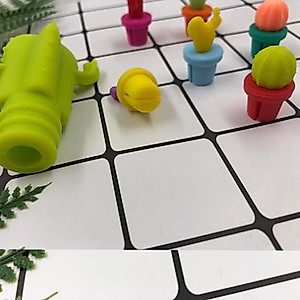 DOITOOL Wine Glass Charms Markers, 7 Pcs Silicone Wine Bottle Stopper Cactus Shaped Champagne Stopper Food Grade Beverage Closures Bar Preservation Tool Random Color