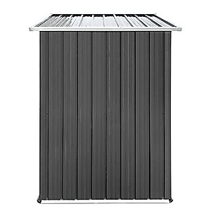 Sesslife Outdoor Storage Shed 6FT X 4FT, Metal Garden Tool Shed, Outside Sheds & Outdoor Storage with Double Lockable Door and Base Frame for Patio, Backyard,Grey