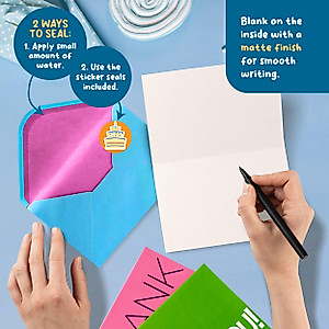 Only Zest Thank You Cards with Envelopes Bulk, 50 Pack 4x6 Thank You Notes – Cute Assorted Blank Thank you Card for Birthdays, Baby Showers, Small Business