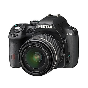 Pentax K-50 16MP Digital SLR Camera Kit with DA L 18-55mm WR f3.5-5.6 and 50-200mm WR Lenses (Black)
