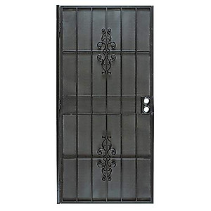 Prime-Line 3853BK3068-WF Flagstaff Economy Steel Security Door, Black (3.00-6.08) with Wooden Shipping Frame