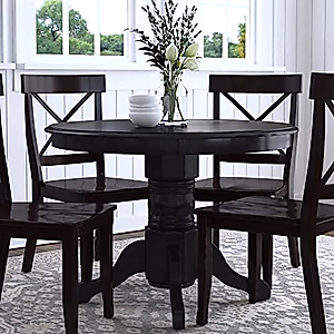 Classic Black 5 Piece 42" Round Dining Set by Home Styles