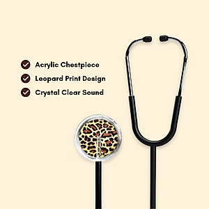 Great For Veterinarians Black Leopard Stethoscope