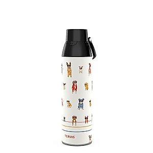 Tervis Venture Water Bottle Dog Paws and Shades Triple Walled Insulated Tumbler Travel Cup Keeps Drinks Cold & Hot, 26oz, Stainless Steel